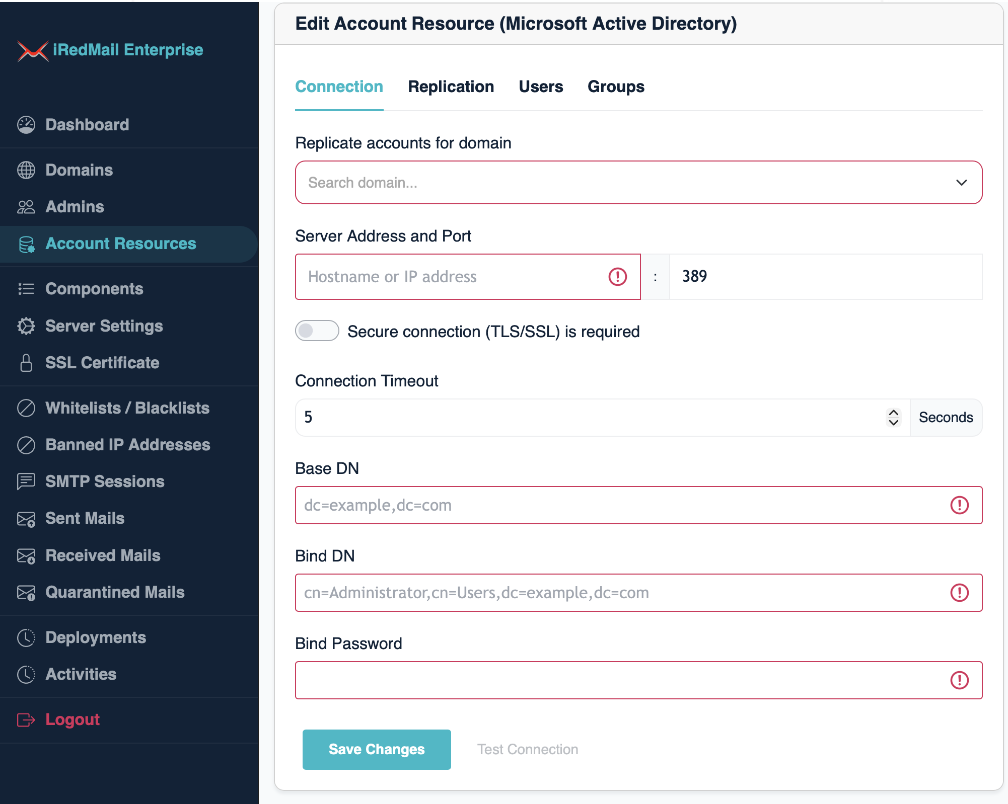 EE: Replicate mail accounts from Microsoft Active Directory